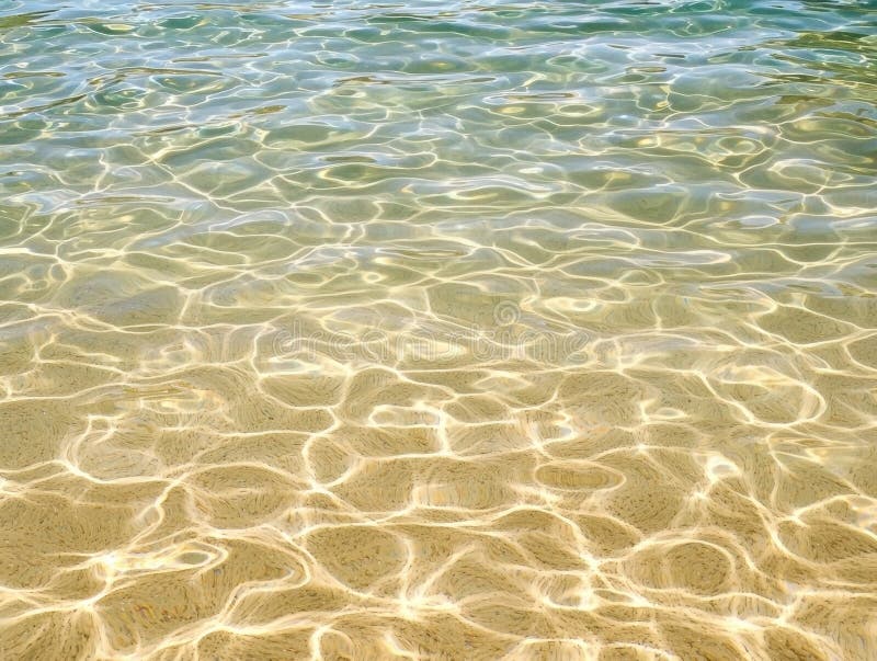 The Shallow, Clear Water Reflects Sunlight on the Sand, Creating ...
