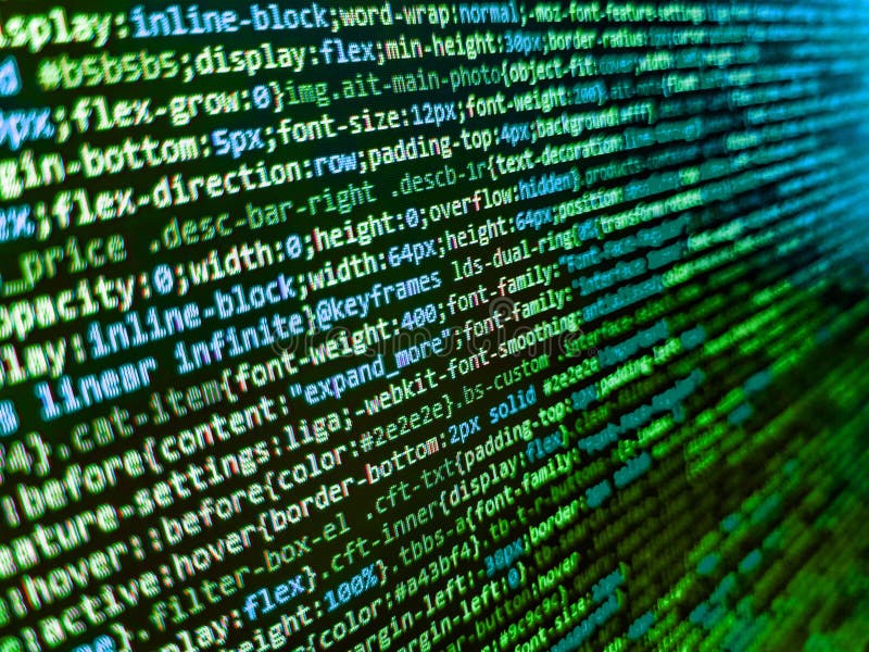 Shallow Depth Of Field Effect Abstract Computer Script Source Code Shallow Depth Of Field
