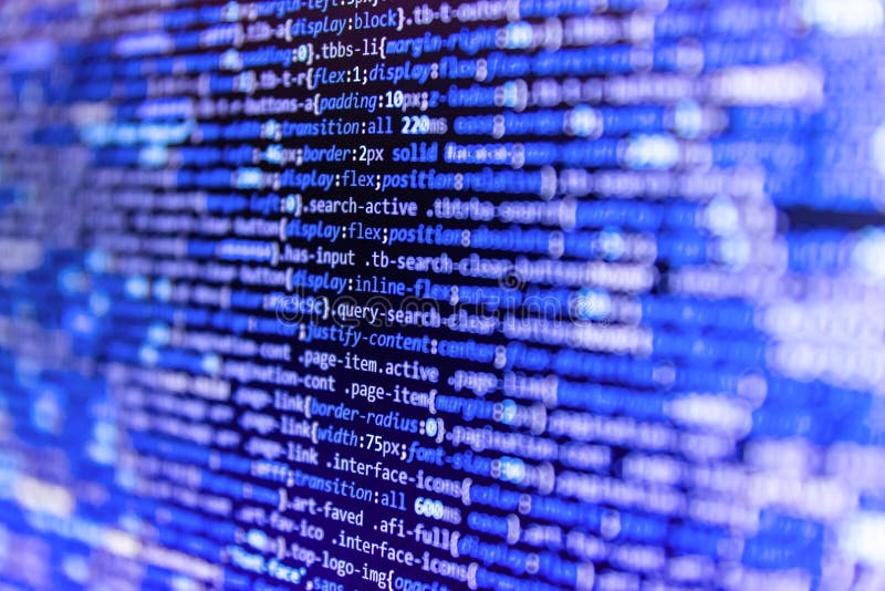 Shallow Depth Of Field Selective Focus Effect Programming Source Code Abstract Screen Of