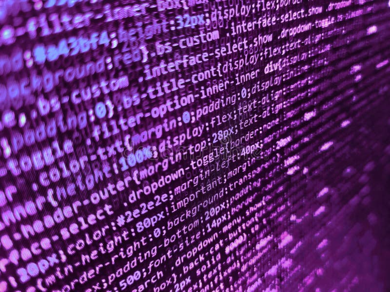 Shallow Depth Of Field Selective Focus Effect Software Developer Programming Code On Black