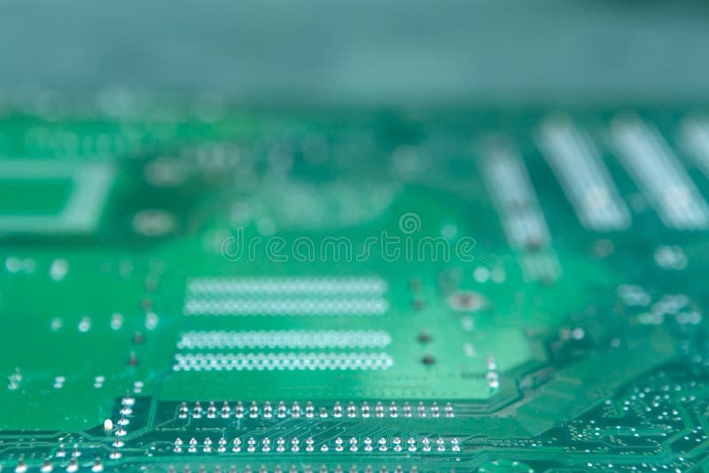 Back View of a Computer Motherboard Chip Stock Image - Image of ...