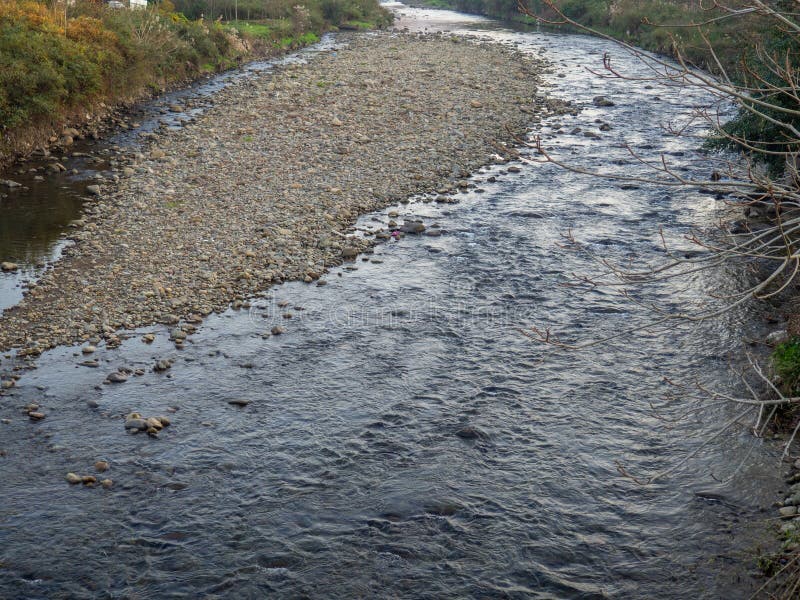 A Shallow Fast River. Stream with Shallows Stock Image - Image of ...