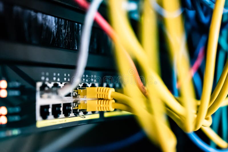 Shallow Focus of a Newly Installed, Gigabit Core Switch with PoE ...