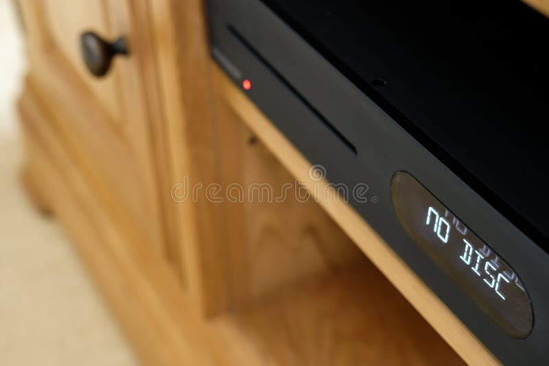 No Disc OLED Display Seen on a High End CD Music Player. Stock Image ...