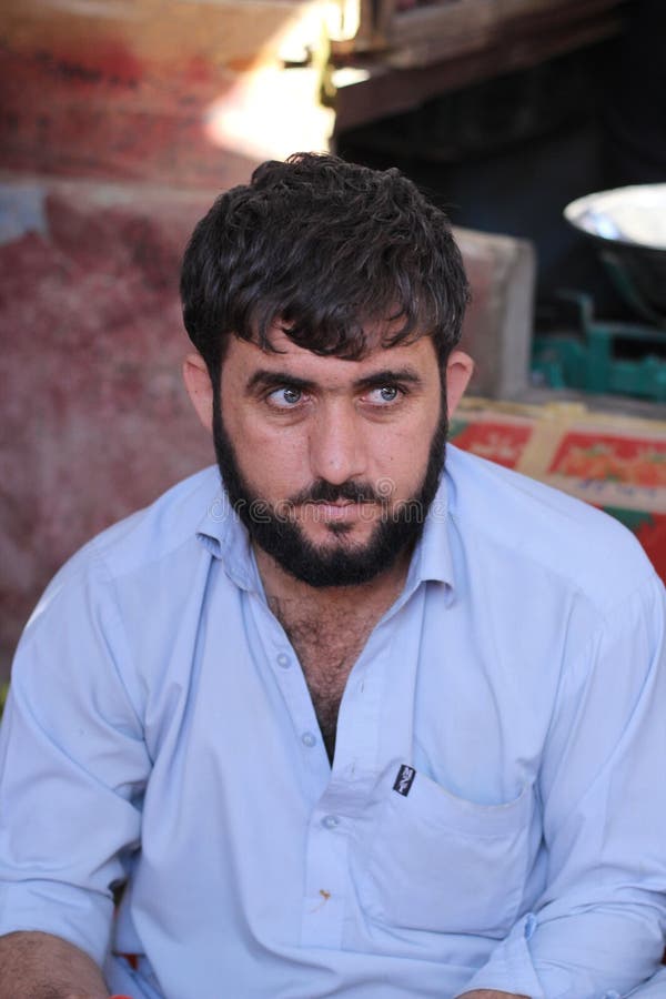 Shallow Focus of a Pakistani Male with a Beard Looking Angry Editorial ...