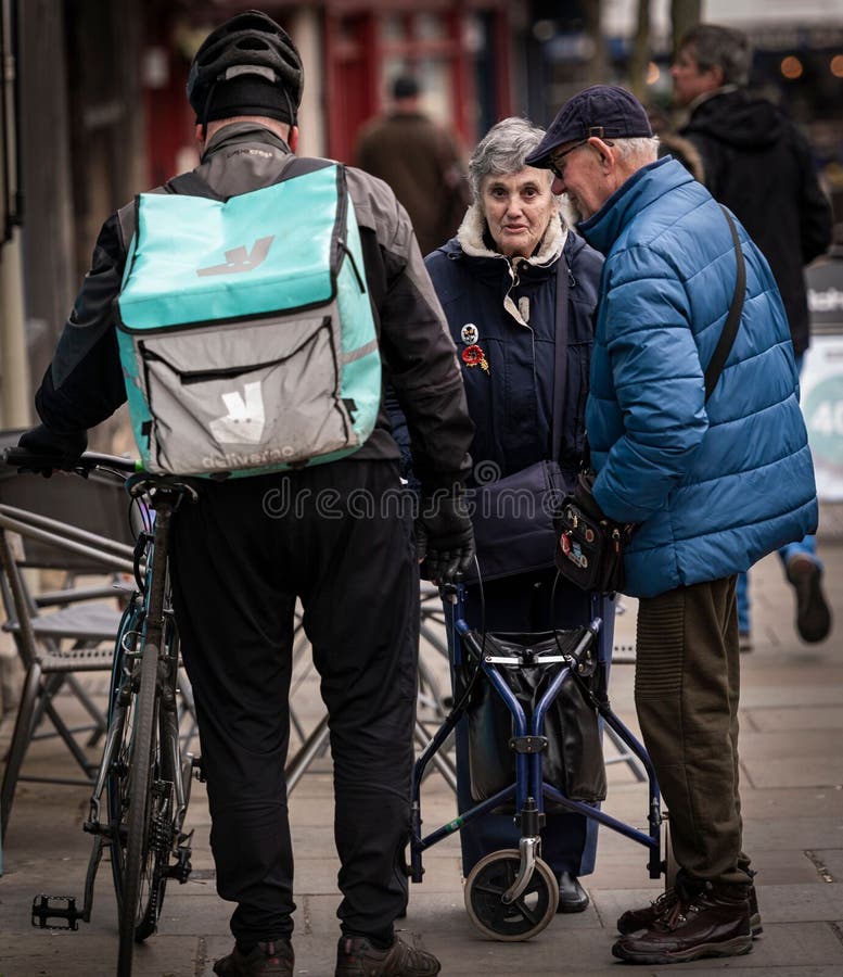 Shallow Focus of People Walking on the Sidewalk in Canterbury, the UK ...