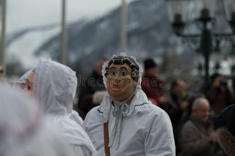 Shallow Focus Shot of Austrian Carnival Custom in Bad Aussee Stock ...