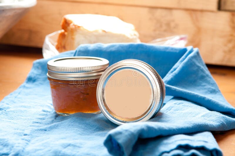 Shallow Focus Shot of a Delicious Fruit Jam Inside the Glass Container ...