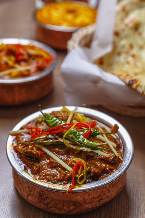 Shallow Focus Shot of Indian Spicy Rojan Josh on a Table Stock Image ...