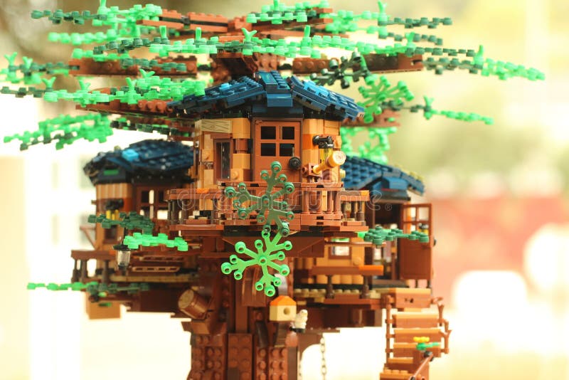 Shallow Focus Shot of a Lego Treehouse during Daytime Editorial Stock ...