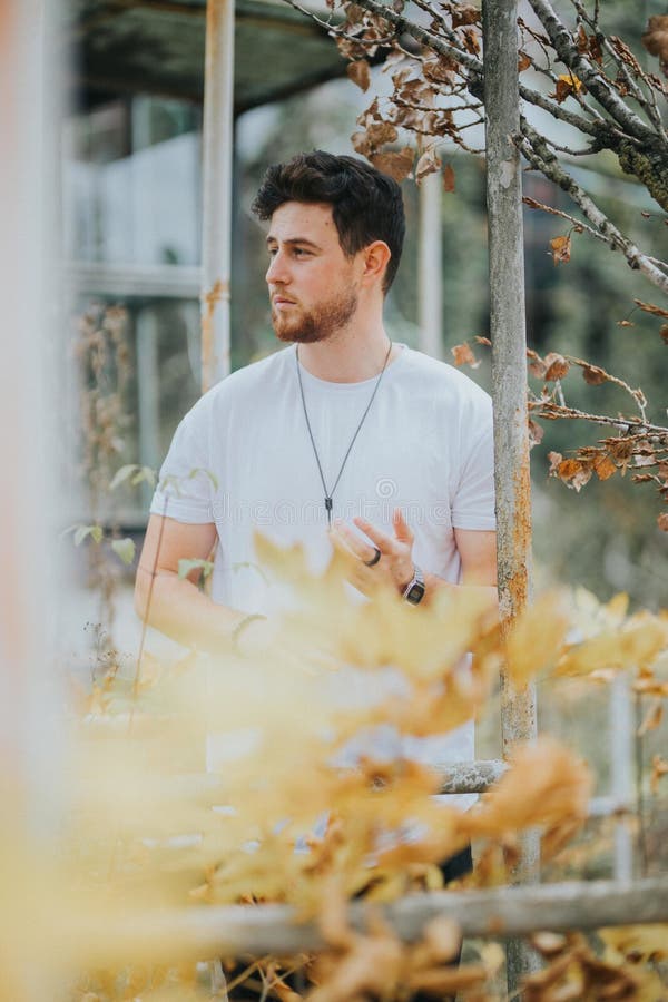 Shallow Focus Shot of a Young and Attractive Male Posing at Camera ...