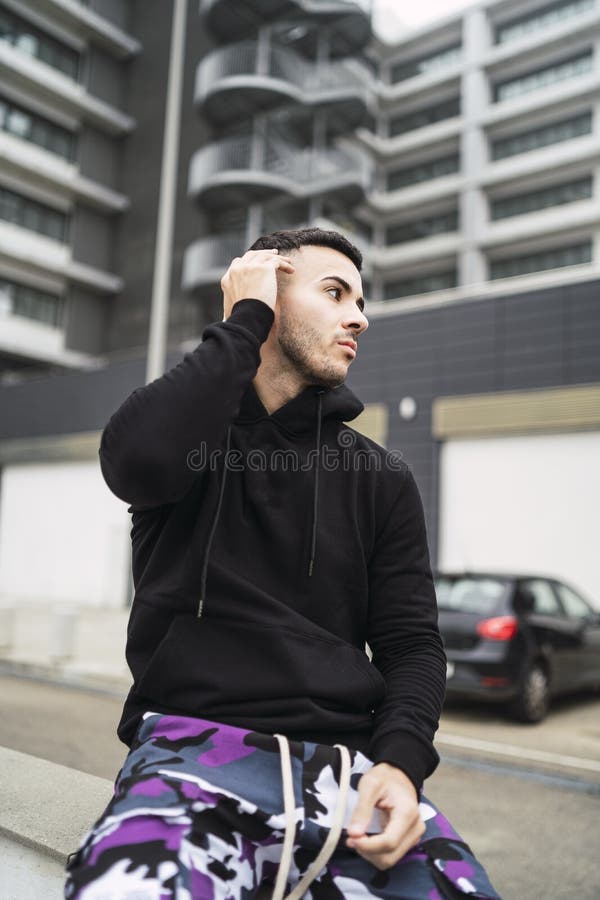 Shallow Focus Shot of a Young Handsome Male Posing at Camera Stock ...