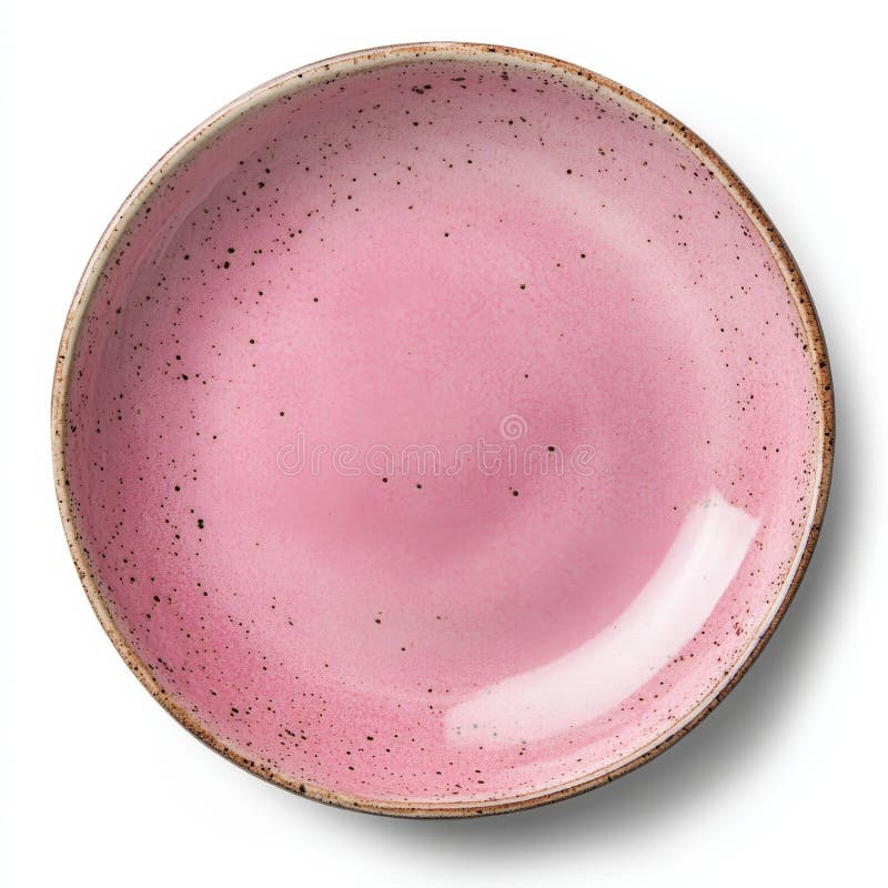 A Shallow, Light Pink Ceramic Plate Viewed from Above, Perfect for ...