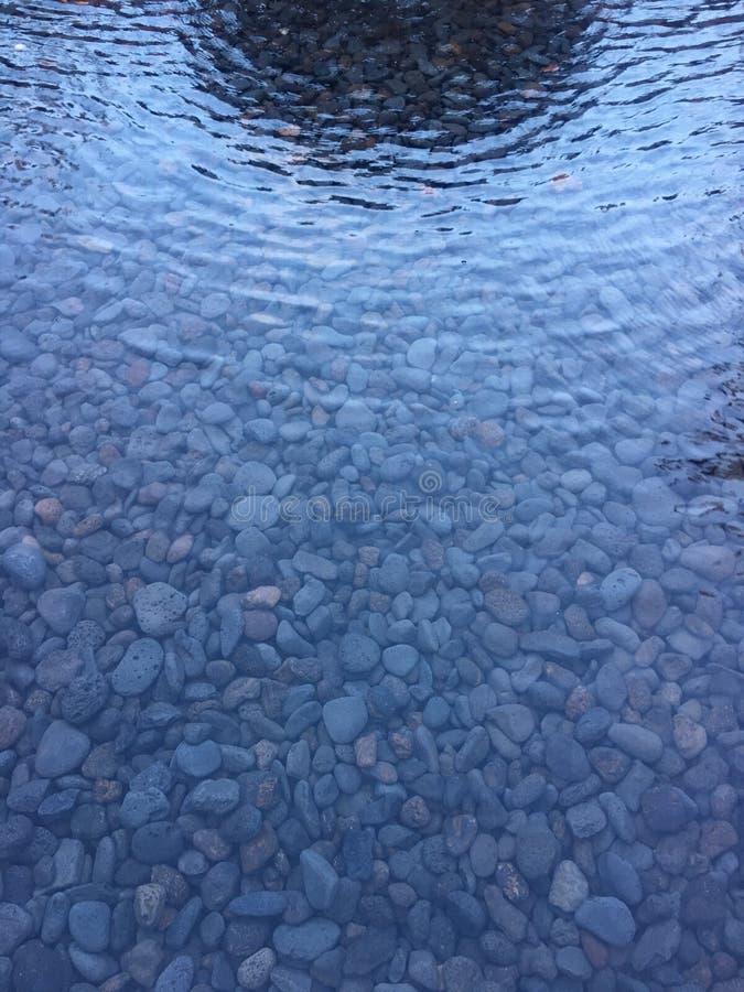 Shallow Pond with Pebbles Visible Stock Photo - Image of ripples, open ...