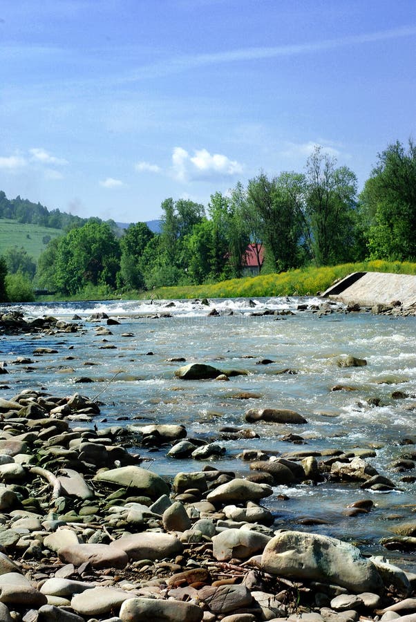 Shallow river stock photo. Image of landscape, stone - 16450138