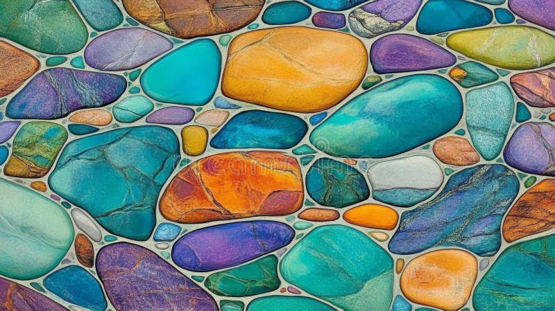 In the Shallow River, Colorful Stones are Visible through the Water ...