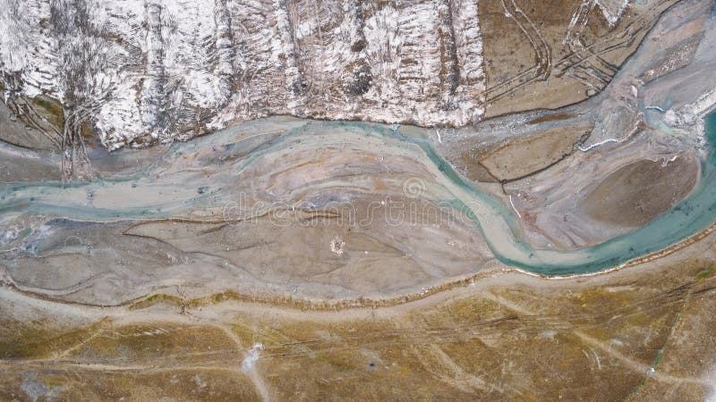 A Shallow River from a Dried Up Lake. Climate Change Stock Image ...