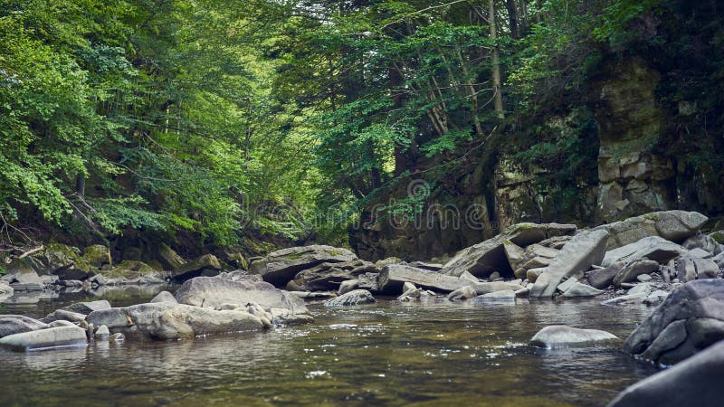 A Shallow Rocky Mountain River Stock Image - Image of peace, brook ...