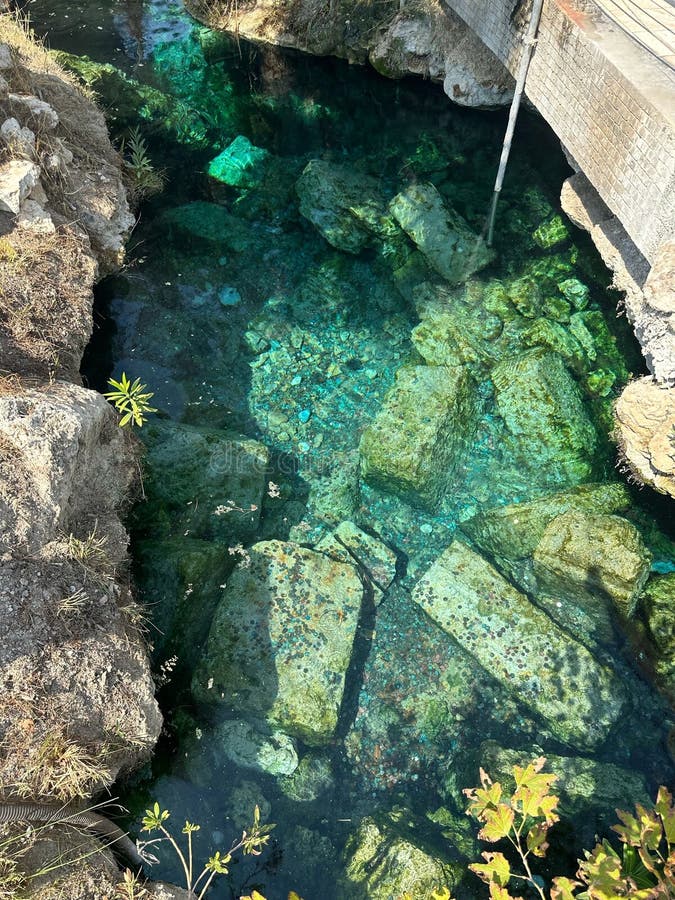 Shallow Rocky Pool of Natural Water, with Small Stones on the Bottom ...