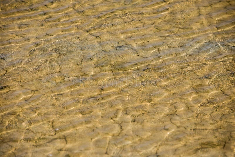 Shallow Salt Lake Water with Rippled Pattern Stock Photo - Image of ...