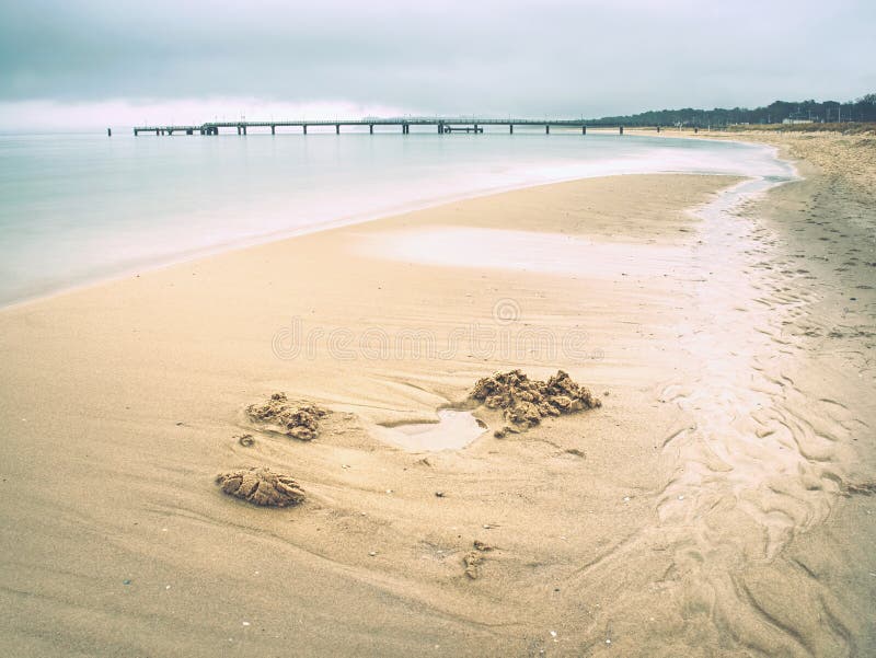 Shallow Sea with a Rising Sea Bridge Stock Image - Image of mammal ...