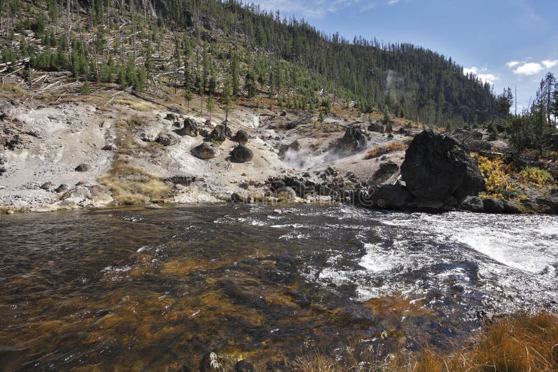 Shallow slow stream stock image. Image of abstract, mountain - 186538085