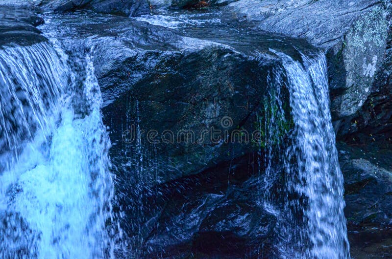 Relaxing Waterfall Over Rocks Stock Photo - Image of seperated, cheaha ...