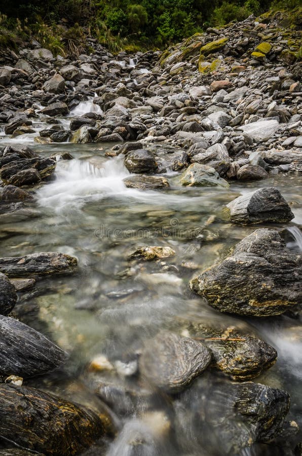 A Shallow Stream in the Wild Stock Image - Image of fresh, blur: 26664851