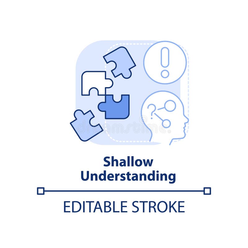 Shallow Understanding Light Blue Concept Icon Stock Vector ...