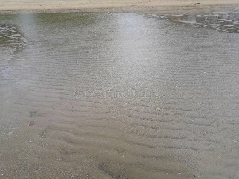 Shallow Water Area on the Beach Stock Image - Image of snow, mudflat ...