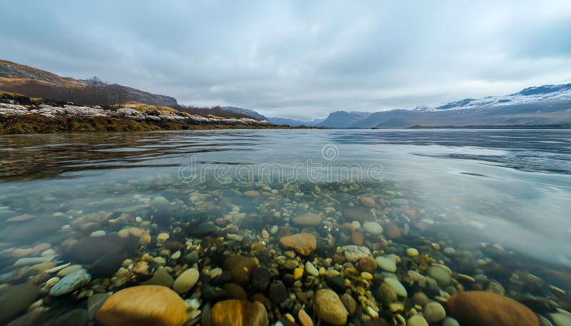 Shallow Water with Rocky Sea Bottom As Background Stock Photo - Image ...