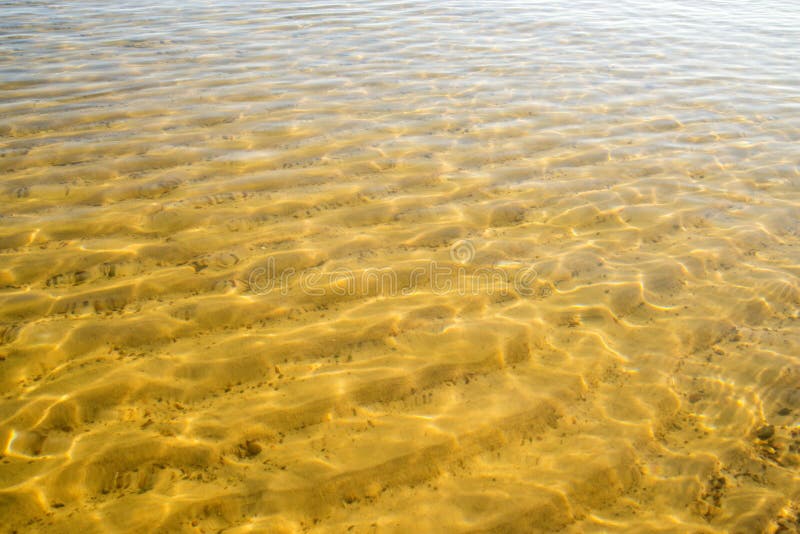 Water of the Sea with Sun Reflections Stock Image - Image of shallow ...