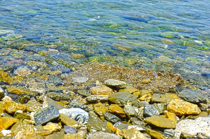 Shallow Water with Stones Inside Stock Image - Image of backgrounds ...