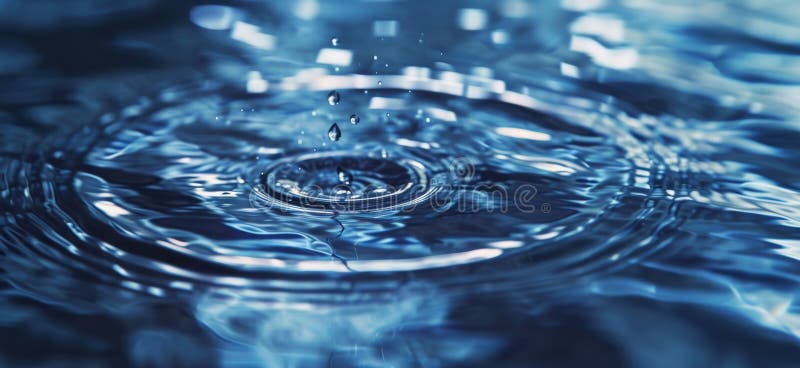 A Shallow Water Surface Showing a Circle Stock Photo - Image of ...