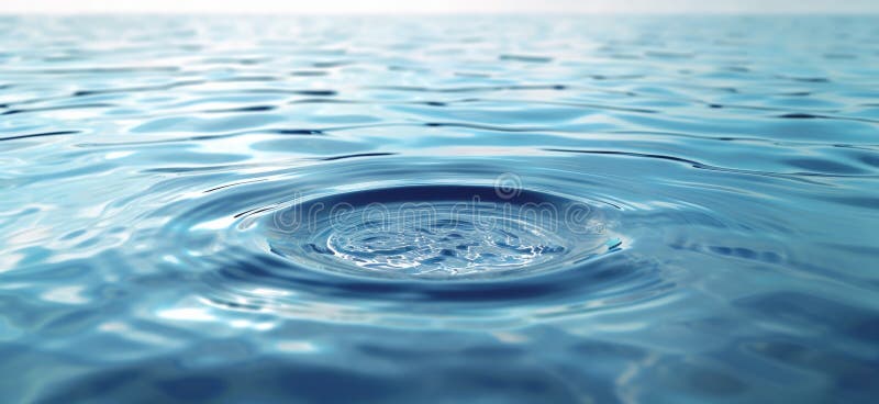 A Shallow Water Surface Showing a Circle Stock Photo - Image of ...