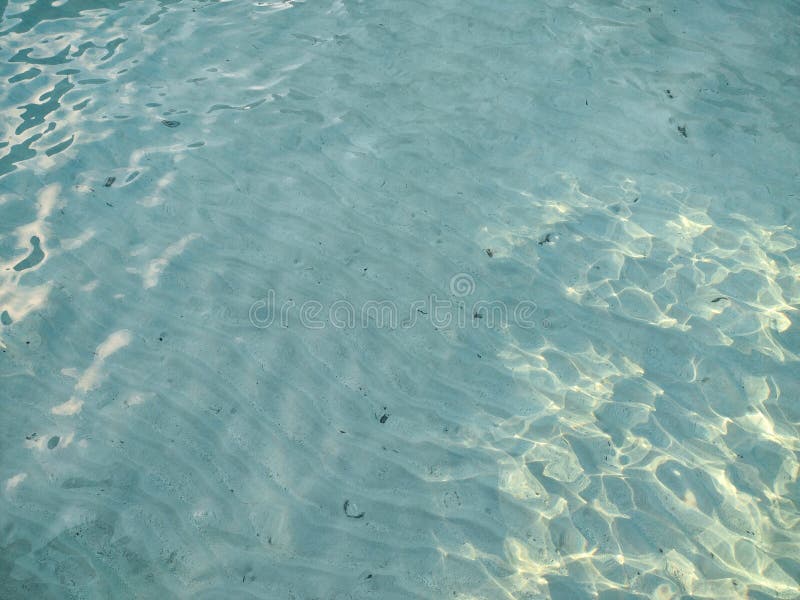 Shallow Water Texture with Reflections in Sandy Lagoon Stock Photo ...