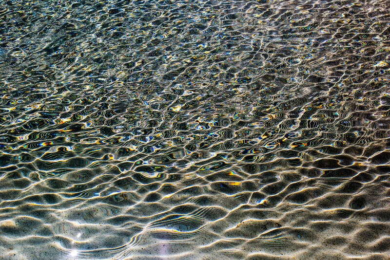 Shallow Water Texture, Underwater View of the Sandy Seabed Under the ...