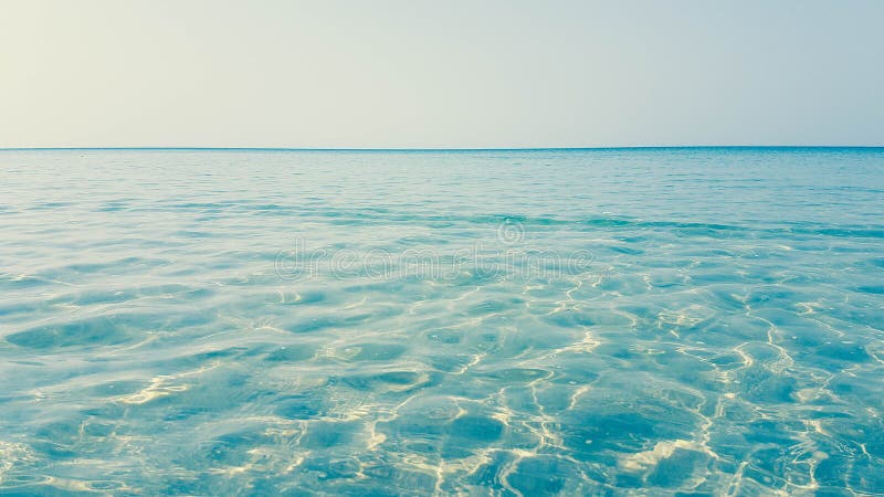 Shallow Water Wave and Clearly Blue Sky Stock Image - Image of light ...
