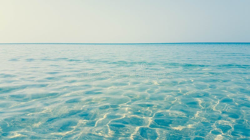Shallow Water Wave and Clearly Blue Sky Stock Photo - Image of light ...