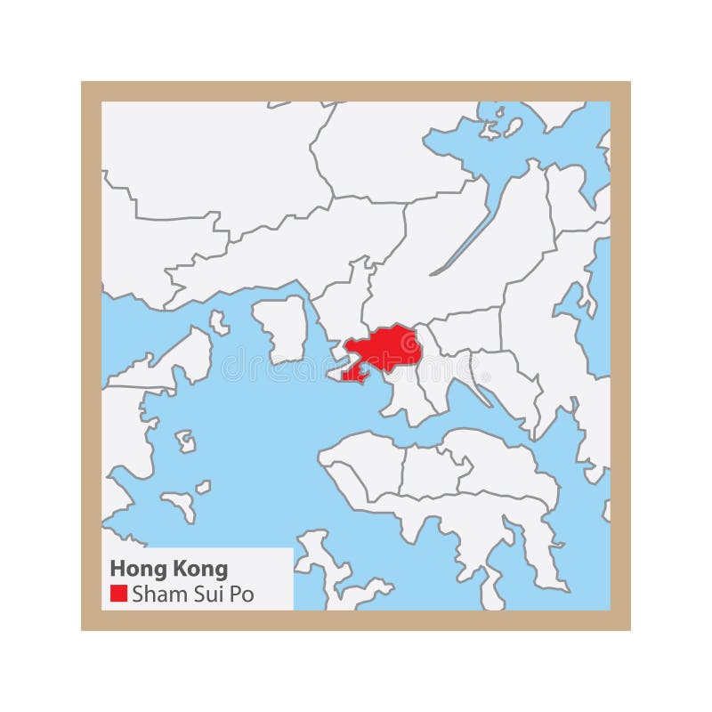 Sham Sui Po State Map. Vector Illustration Decorative Design Stock ...
