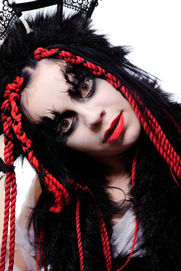 Shaman stock image. Image of female, goth, calm, pale - 19382167