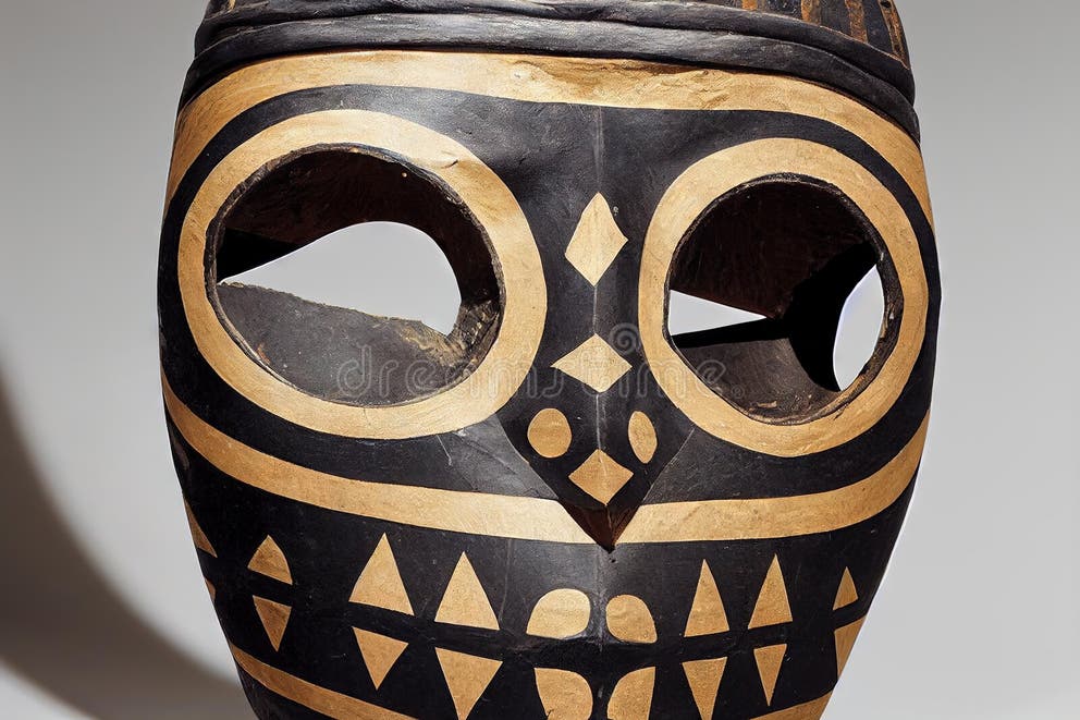 Shaman& X27;s Mask for Ritual Performances. Stock Illustration ...