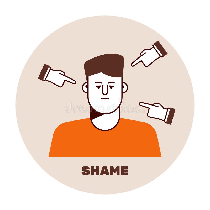Shame emotion icon. stock vector. Illustration of isolated - 241626266