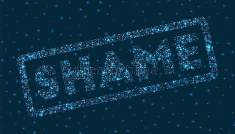 Shame Word in Digital Style. Stock Vector - Illustration of cyberspace ...
