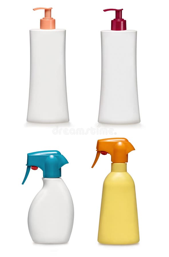Shampoo and Bath Gel Conatiners.Generic Type Stock Illustration ...