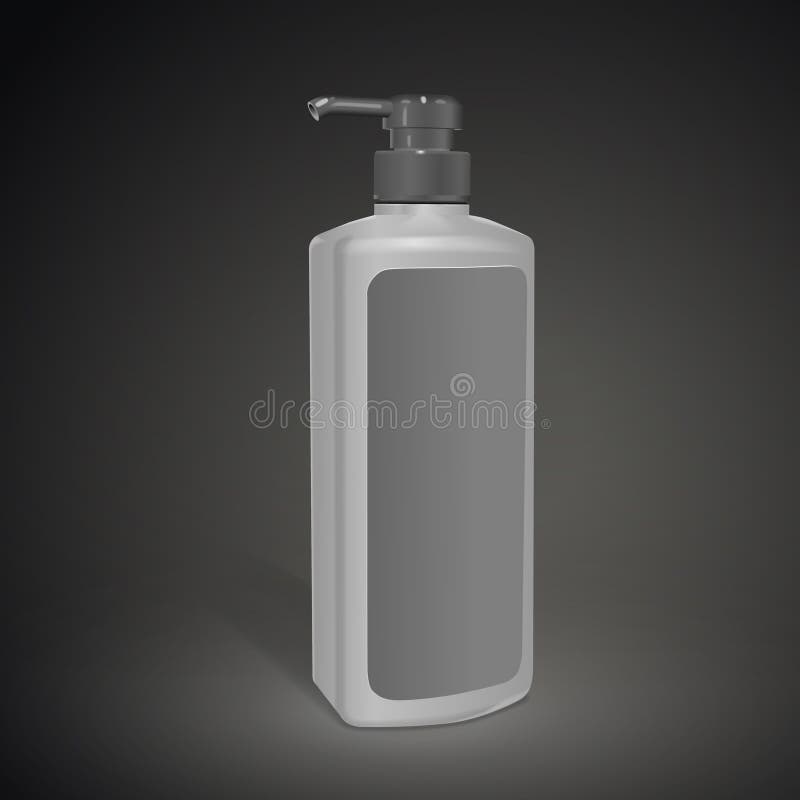 Elegant Shampoo Bottle without Label Stock Illustration - Illustration ...