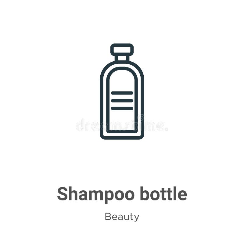 Shampoo Bottle And Foam Outline Icon Stock Vector - Illustration of ...