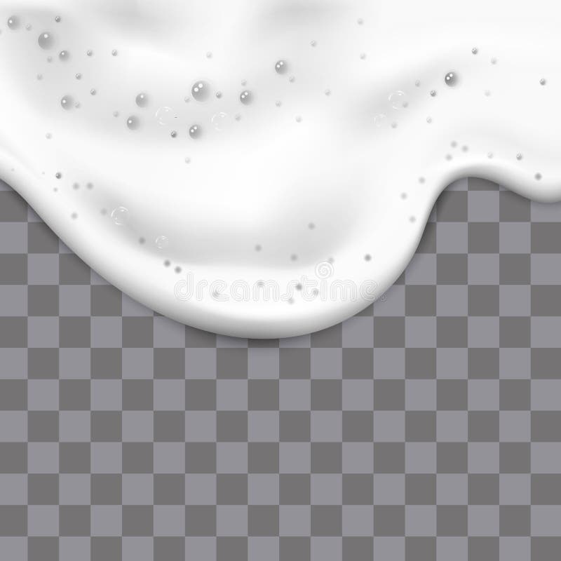 Bath Foam Isolated on Transparent Background. Shampoo Bubbles Texture ...