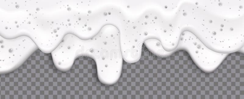 Bath Foam Isolated on Transparent Background. Shampoo Bubbles Texture ...
