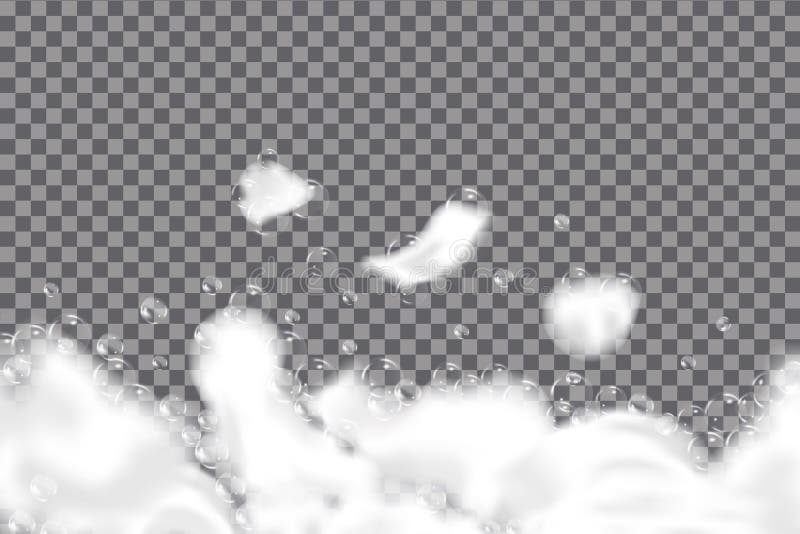 Bath Foam Isolated on Transparent Background.Sparkling Shampoo Stock ...